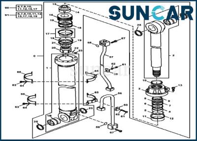 China JOHN DEERE Seal Kit AT302758 Dipper Stick Arm Cylinder For Construction Machinery for sale