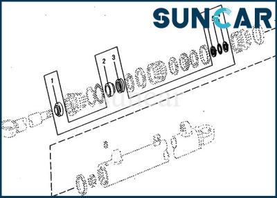 China Excavator RE17342 Replacement Boom Cylinder Repair Kit 690B John Deere Seal Kits for sale