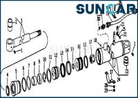 China Sealing Kit AR105313 Hydraulic Crowd Cylinder Kit Fits Deere Parts 690 690B 693B Excavator for sale