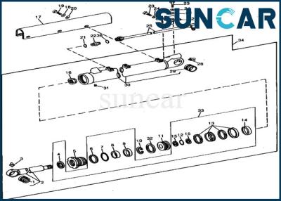 China JOHN DEERE RE15906 Replacement Bucket Cylinder Repair Seal Kit Fits 690 690B Excavator for sale