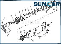 China Bucket John Deere RE18950 Hydraulic Cylinder Service Kit For 690C 693C Excavator for sale
