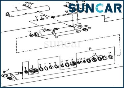 China RE21400 Bucket Cylinder Repair Sealing Kit Deere 690B 690C Excavator Oil Seal Kit for sale