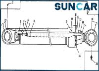 China AH144594 Boom Seal Kit Hydraulic Cylinder Repair Kit Fits 653G 690ELC John Deere for sale