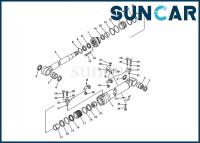 China 707-99-47600 Boom Cylinder Seal Kit Komatsu PC200-5 excavator inner parts sealing service kit for sale