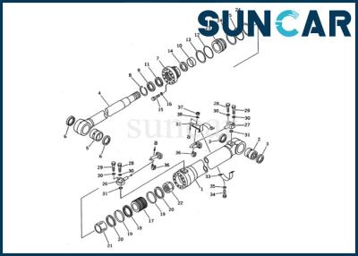 China 707-99-47600 Boom Cylinder Seal Kit Komatsu PC200-5 excavator inner parts sealing service kit for sale