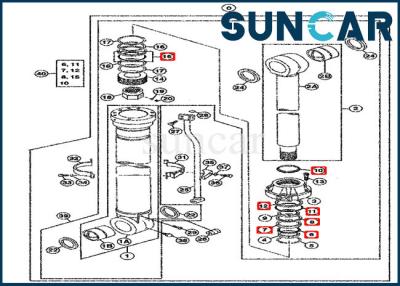 China 4405053 Hydraulic Cylinder Seal Kit 750 800C 850DLC John Deere Oil Sealing Kit for sale