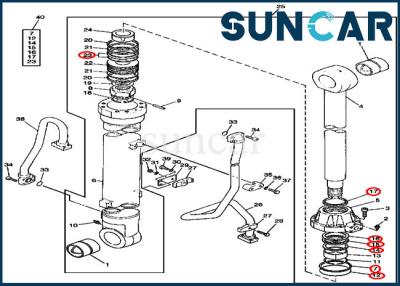 China 790 Boom Seal Kit AT192076 Deere Replacement Service Kit Excavator Cylinder Repair Parts for sale