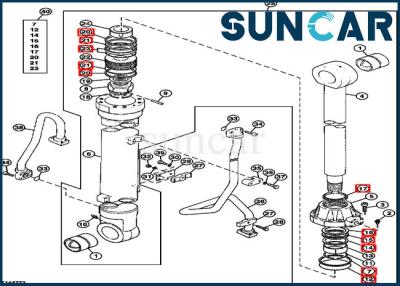China AT194457 Hydraulic Boom Cylinder Seal Kit Fits Excavator 790 John Deere for sale