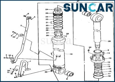 China TH103347 Seal Repair Kit Deere Excavator Arm Cylinder Service Kits for sale
