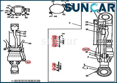 China Excavator Hydraulic Seals AT196478 Arm Cylinder Seal Kit Fits John Deere 790D for sale
