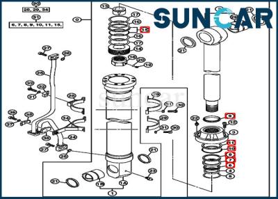 China 4653861 Hydraulic Boom Cylinder Seal Repair Kit Fits For 850DLC 870GLC John Deere Parts for sale