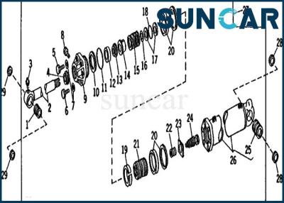 China AT45305 Bucket Cylinder Seal Kit 890 John Deere Excavator Seal Repair Kits for sale