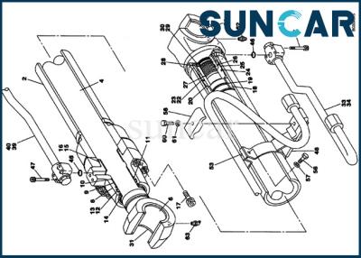 China LZ00448 Hydraulic Cylinder Seal Kit CASE model CX130 Excavator Boom cylinder Sealing Kit for sale