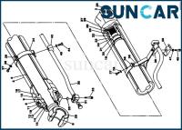 China LZ00440 Boom Cylinder Seal Kit CASE CX460 Excavator Inner Parts Hydraulic cylinder Repair Kit for sale