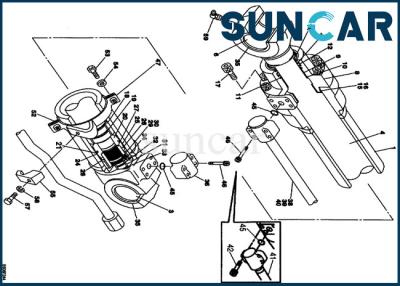 China LZ00443 CASE Excavator Hydraulic sealing Repair Parts arm Cylinder Seal Kit fits CX210LR CX240 for sale