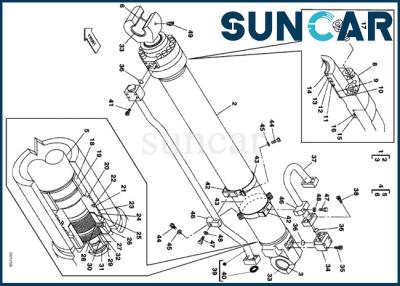 China LZ00478 CASE Arm Cylinder Seal Kit For crawler excavator CX330 Inner Repair Kit for sale