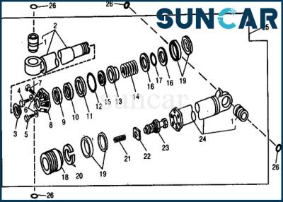 China AR105293 Hydraulic Cylinder Deere Parts 890 Crowd Seal Repair Kit Excavator Service Kits for sale