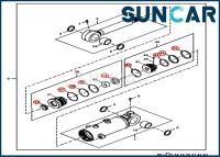 China Excavator Seal Kit FYD00005420 Blade Cylinder Service Kit For John Deere 35G for sale