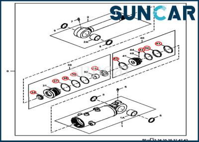 China Excavator Seal Kit FYD00005420 Blade Cylinder Service Kit For John Deere 35G for sale
