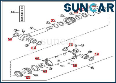 China 4652458 Blade Replacement Sealing Kit John Deere 27D Excavator Cylinder Seal Kits for sale