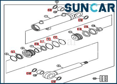 China 4632462 Blade Cylinder Seal Kit Deere 75C 85G Excavator Replacement Service Kits for sale