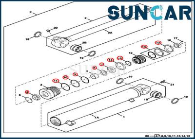 China Arm Seal Kit FYD00003882 Cylinder Repair Kits Fits 17D Excavator JOHN DEERE Parts for sale