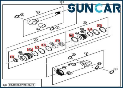 China Blade Cylinder Seal Repair Kit 4667620 ISO9001 Deere 17D Excavator Sealing Kit for sale