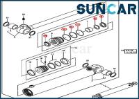 China 0843808 Excavator Boom Swing Service Kit Hydraulic Cylinder Seal Kit For John Deere 50C for sale