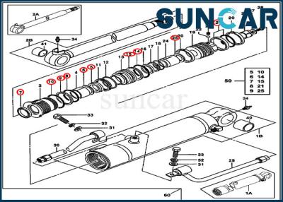 China 0843613 Arm Sealing Kit Deere Cylinder Seal Repair Kit Fits JOHN DEERE 50ZTS 35ZTS for sale