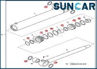 China FYD00003973 Boom Swing Seal kits Fits 60D Deere Excavator Seal Replacement Kit for sale