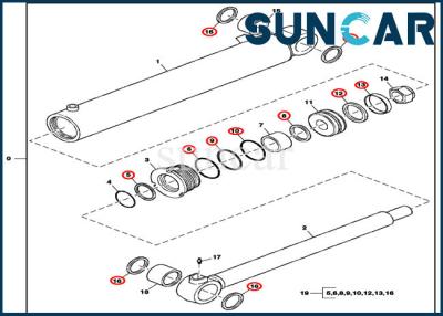 China FYD00003973 Boom Swing Seal kits Fits 60D Deere Excavator Seal Replacement Kit for sale