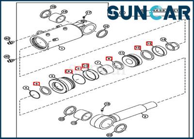 China 4687562 Blade Cylinder Seal Kit John Deere Seal Repair Kit Fits 70.00*120.00 CYL for sale