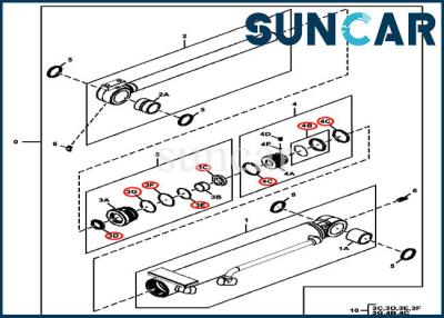 China Blade Angle Hydraulic Cylinder 4614062 Oil Seal Kit Fits For 60D 60G John Deere Machinery Sealing for sale