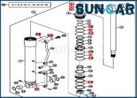 China 4464984 Boom Seal Repair Kit Cylinder Service Kit Fits 75C 80C John Deere Components for sale