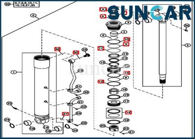China 4663491 Cylinder Seal Repair Kit Boom Replacement Kits Fits John Deere 75D 85D for sale