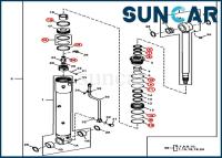 China 4696459 Swing Cylinder Repair Sealing Kit Deere 85D 85G Hydraulic CYL Oil Seal Kits for sale
