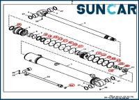 China FYD00006231 Boom Cylinder Seal Kit Excavator Service Kit Fits John Deere 85D Equipment Models for sale
