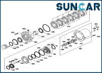 China Rubber Seals O Ring ZGAQ-01287 U-Ring For HYUNDAI R170W-7 R200W-7 for sale