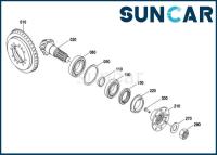 China Cassette Ring ZGAQ-00100 Wheel Hub Oil Seal For R200W-7 R200W-7A Hyundai for sale
