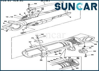 China LZ00453 Boom Cylinder Sealing Kit CASE CX135SR Hydraulic Repair Seal Kits for sale