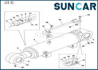 China LZ00457 Dozer Blade Cylinder Repair Sealing Kit Fits CASE CX135SR Mechanical Seal Parts for sale