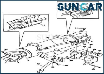 China LZ00542 Blade Sealing Kit Dozer Cylinder Seal Kit For CX225SR CX235C SR CASE for sale