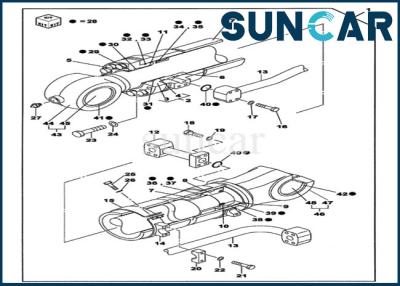 China LZ006960 Bucket Cylinder Seal Repair Kit Fits CASE CX700B CX700 Crawler Excavator for sale