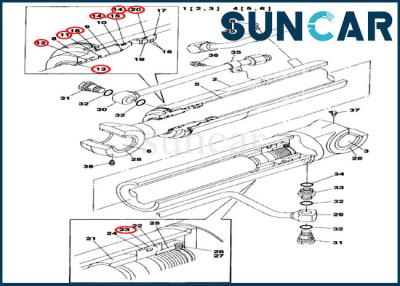 China CX75SR CX80 Case LZ00470 Standard Boom Seal Kit For Cylinder Assy Replacement Parts for sale