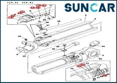 China Crawler Excavator LZ00469 Standard Arm Seal Repair Kit Fits Case CX75SR CX80 Cylinder Assy for sale