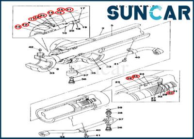 China Crawler Excavator LZ00471 Offset Arm/ Dipper Cylinder Seal Kit For CX75SR CX75C SR CASE for sale