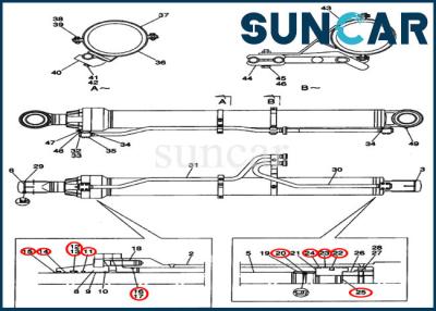 China LZ00312 Boom Cylinder Seal Kit Hydraulic Rebuild Kit Fits Case CX800 Machinery Seal for sale