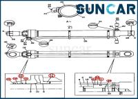 China LZ00313 Bucket Cylinder Service Kit CX800 Case Excavator Hydraulic Arm Sealing Kit for sale