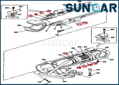 China LZ009310 Boom Replacement Seal Kit CX130B CX130D LC Case Cylinder Service Kit for sale