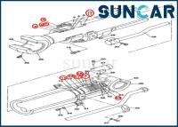 China LZ009350 Arm Cylinder Sealing Kit Repair Seal Kit Fits CASE CX130B CX145C SR Excavator for sale